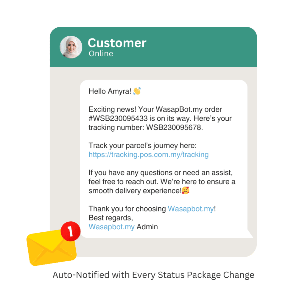Tambah Sales Dengan Auto Update Tracking - WasapBot